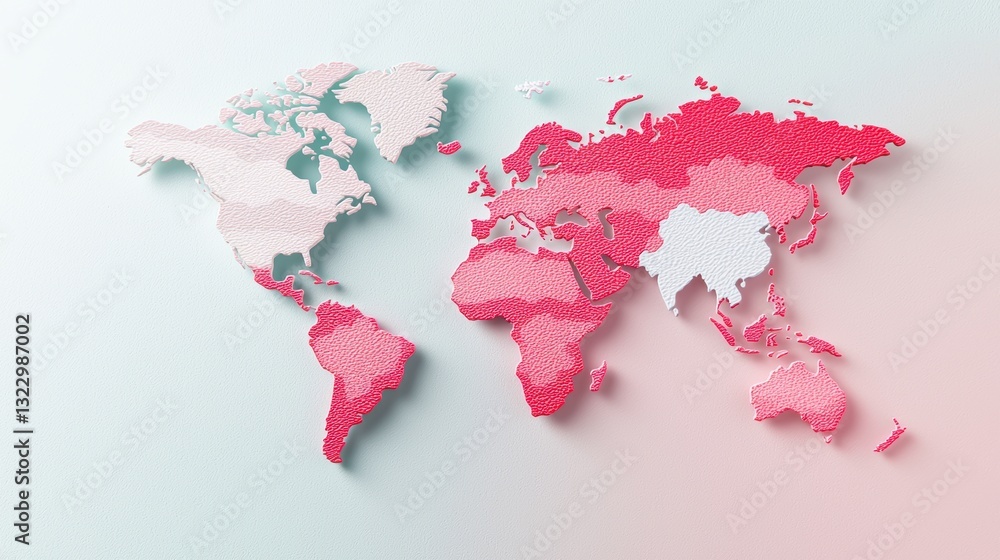 World Maps with Heat Maps Gradients: A world map with a heat map ...