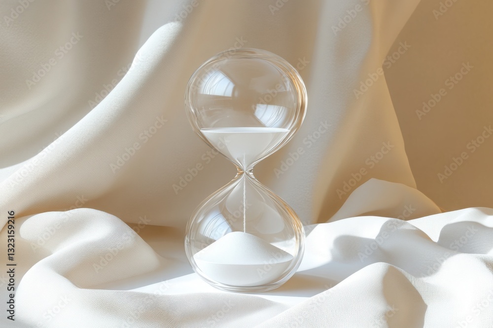 Hourglass: A timeless symbol of transience flowing sand marks the ...