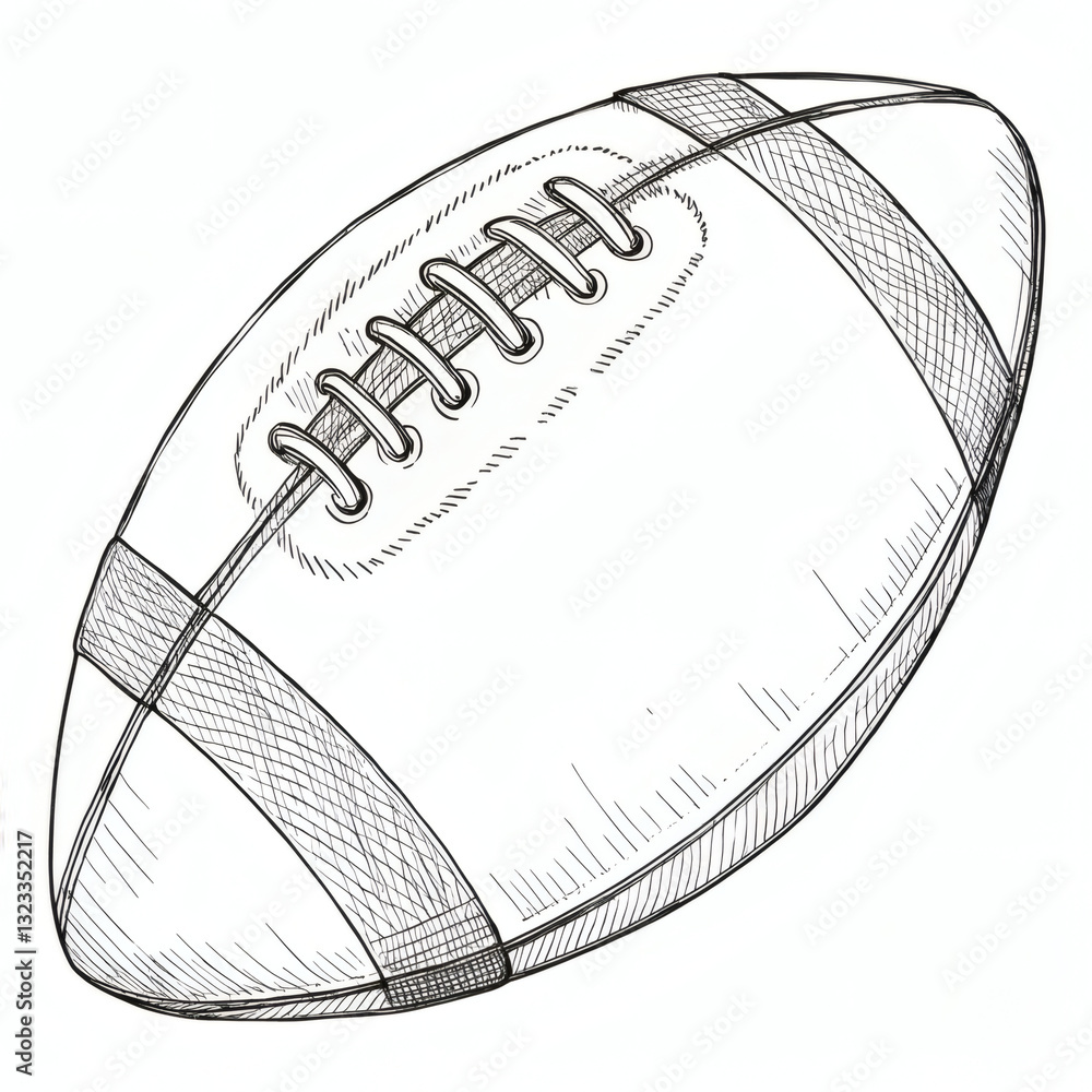 Gen Z hobby sport-football freehand sketch black and white clipart ...