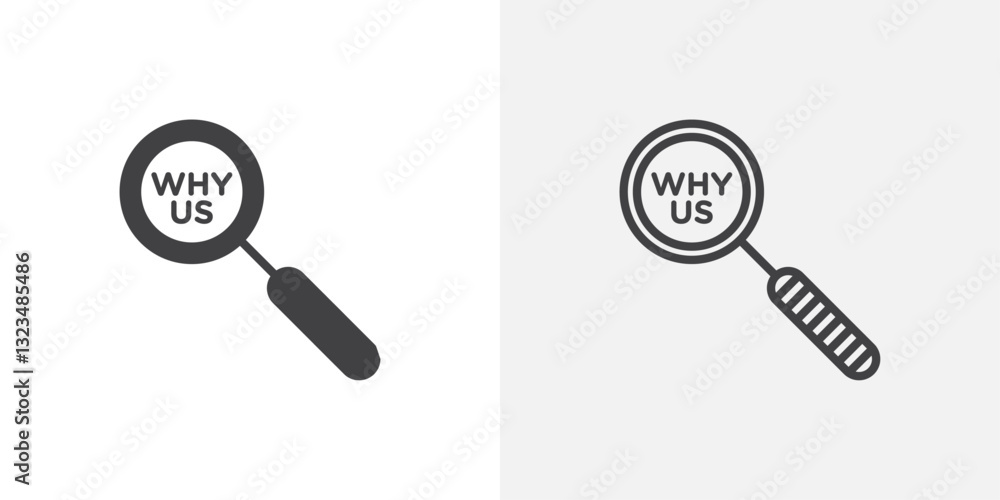 Why us icons in filled and outline versions for ui designs Stock Vector ...