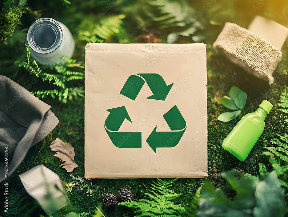 Ecosystem Restoration, environment day concept 3d tree background ...