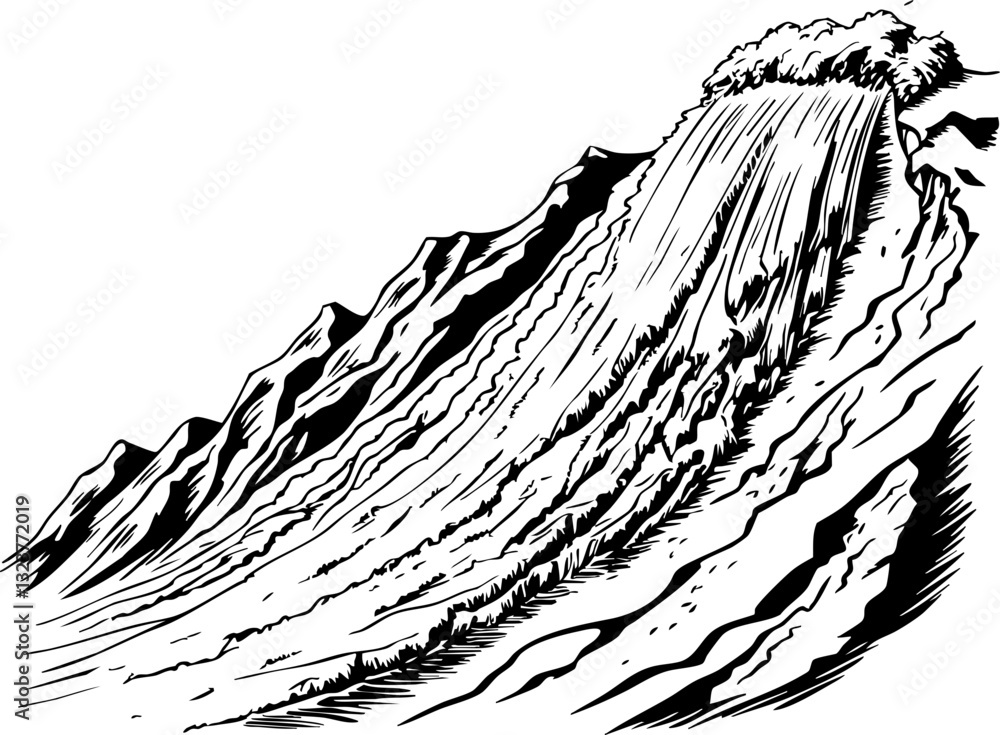 Tsunami warning evacuation procedures coastal region infographic ...