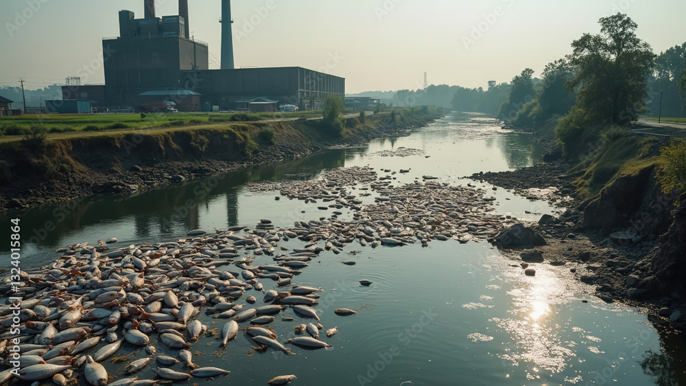 Air and Water Pollution by human, environmental disasters caused by ...