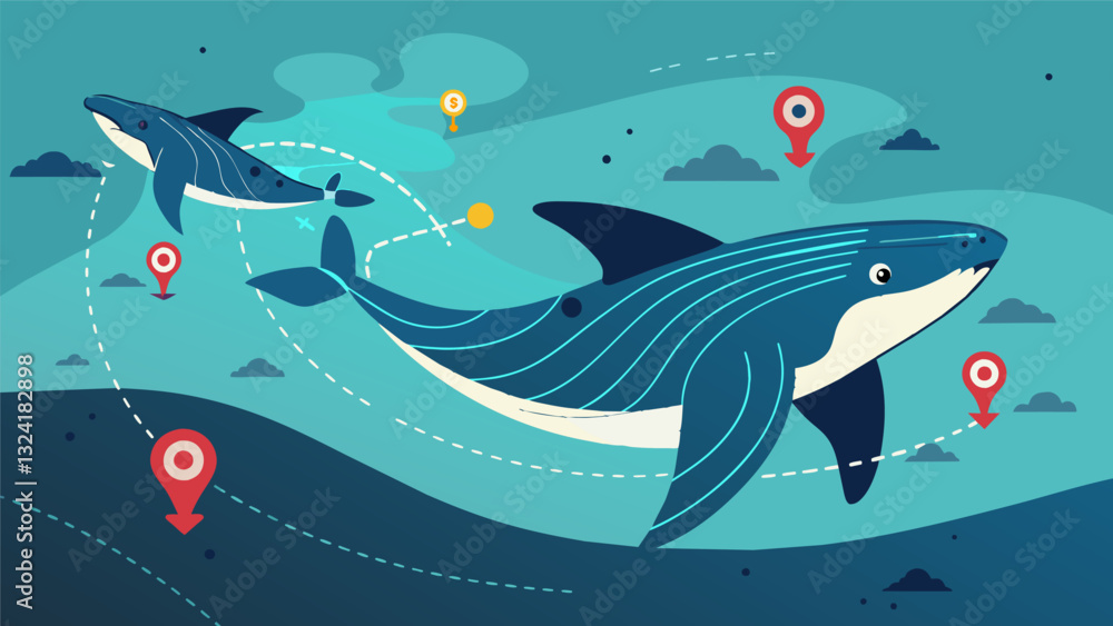 GPS tracking data from humpback whales shows their annual migration ...