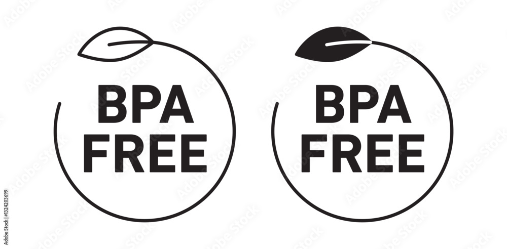 BPA free icon pack in flat and thin liner vectors graphic for ui ...