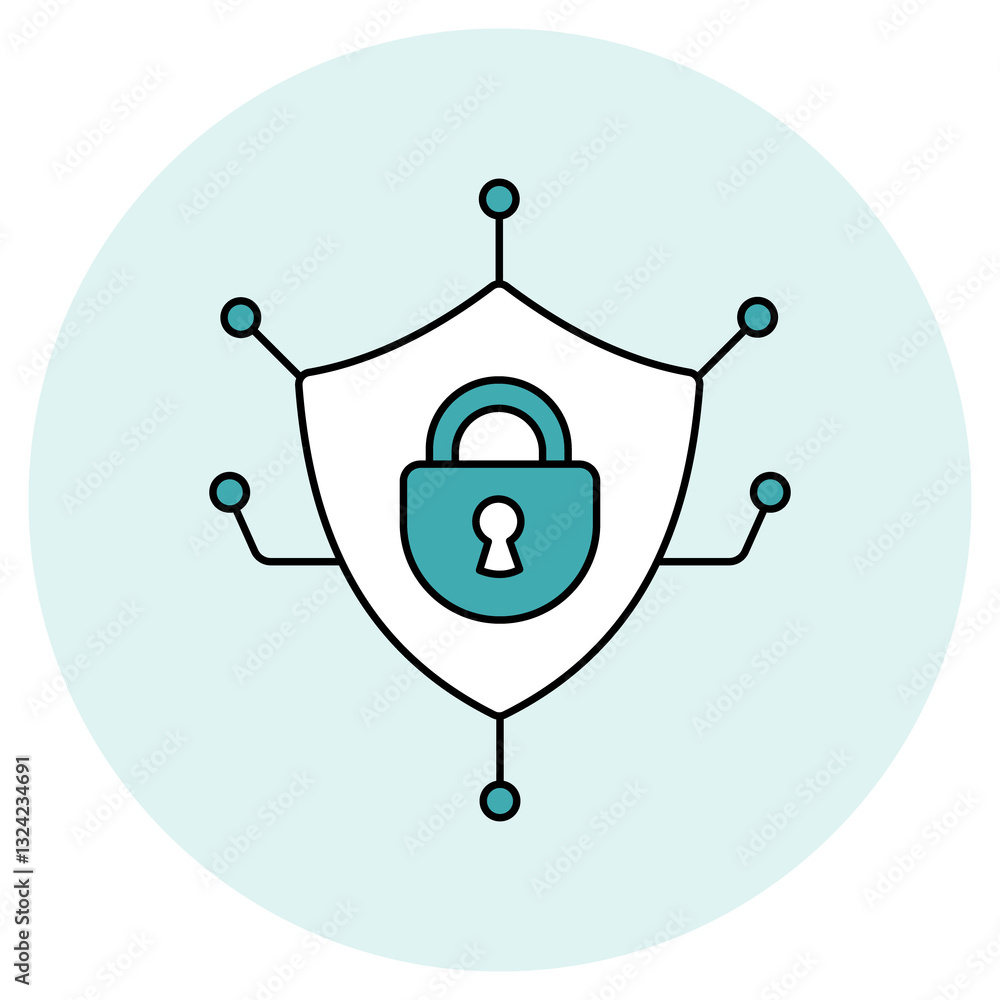 Cyber Security icon, Strengthening Cybersecurity Protecting Data in the Digital Age, Cyber ...