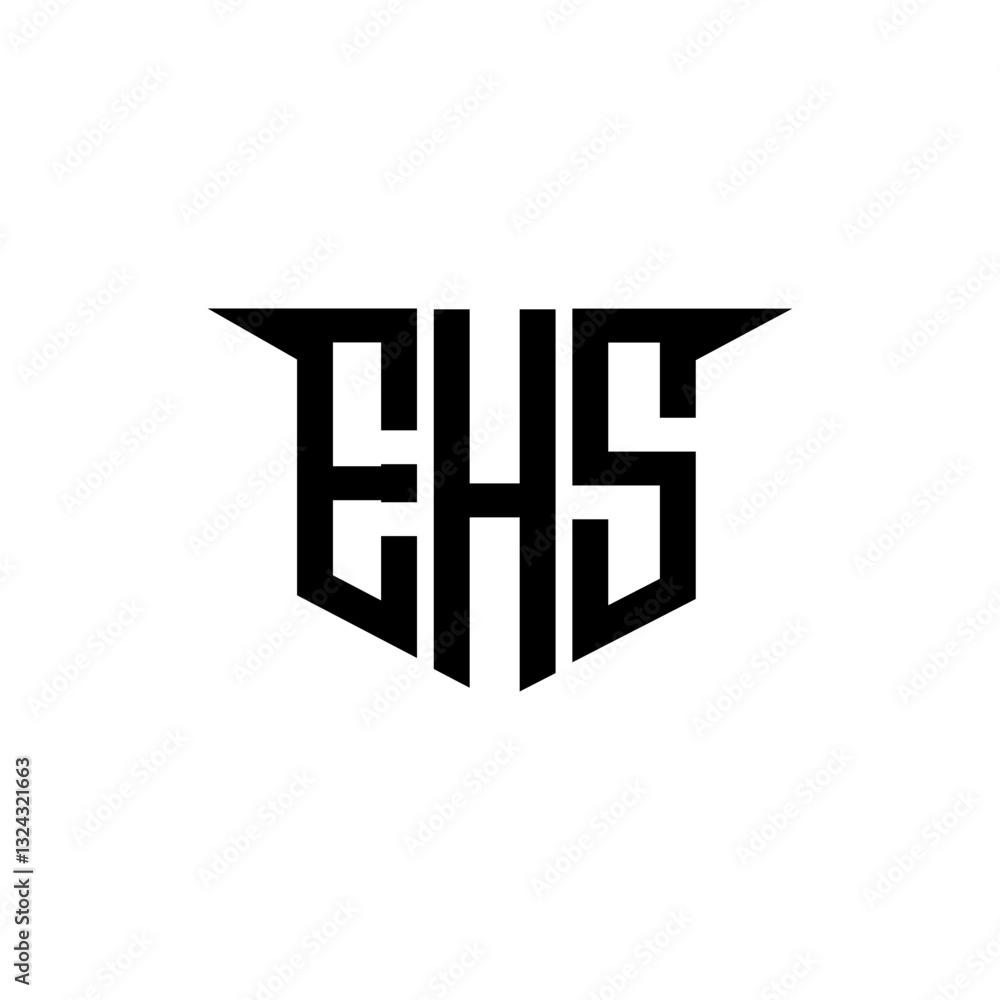 Image vectorielle Stock EHS letter logo design with white background in ...