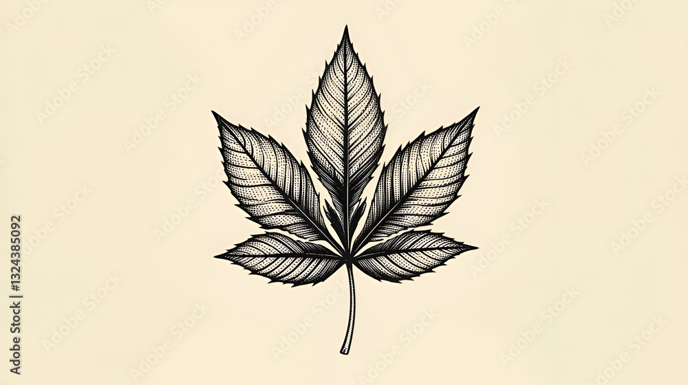 Leaf vintage y2k stipple art, stippled halftone stipple brutalist retro vector png with ...