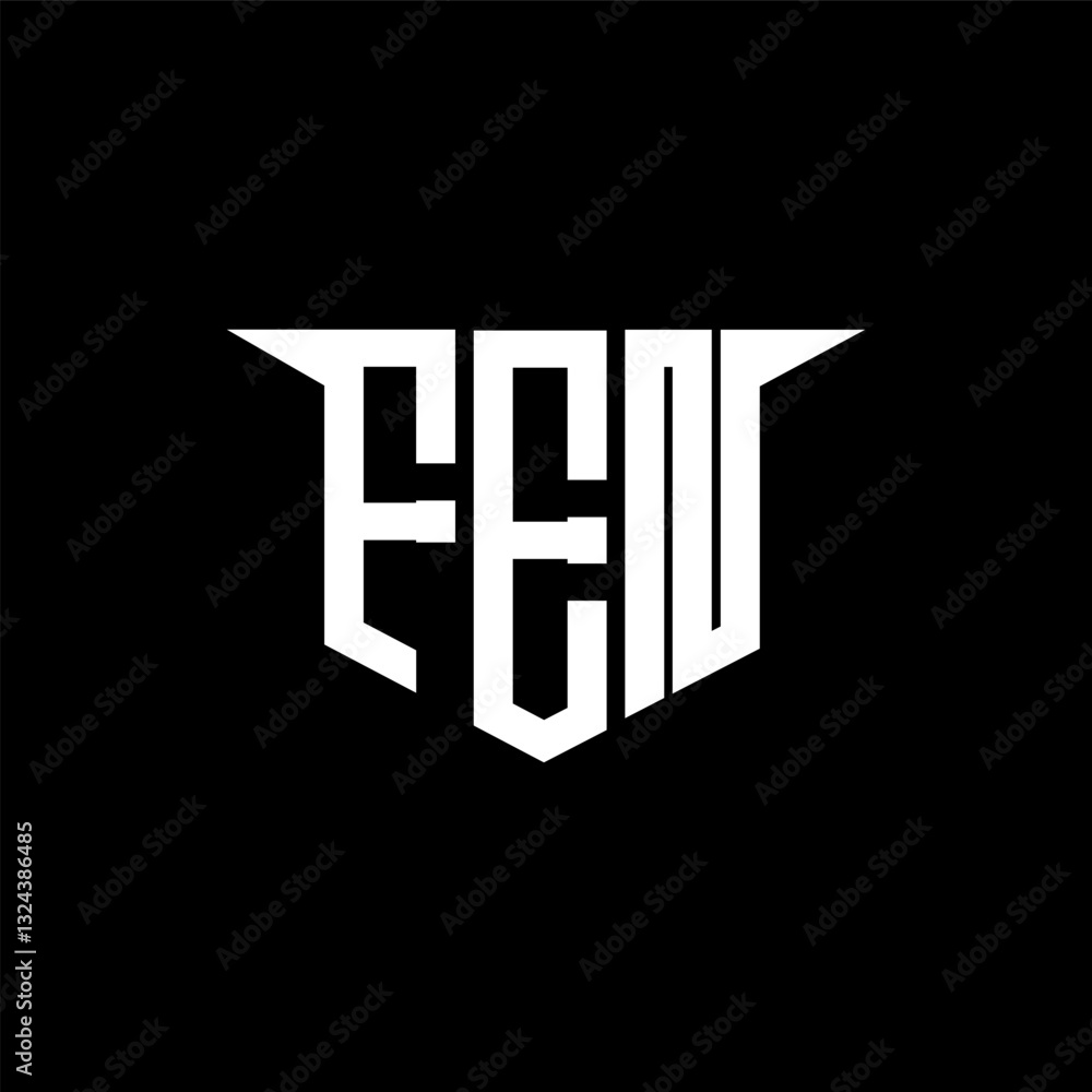 FEN letter logo design with white background in illustrator, vector ...