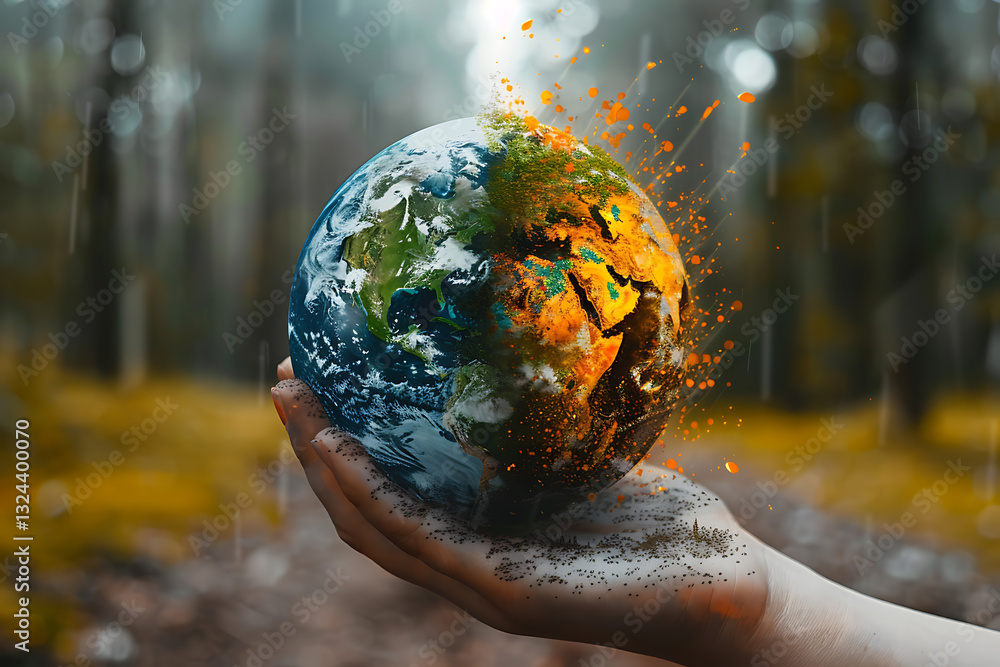 environment dichotomy, earths divergent fates are portrayed in a ...