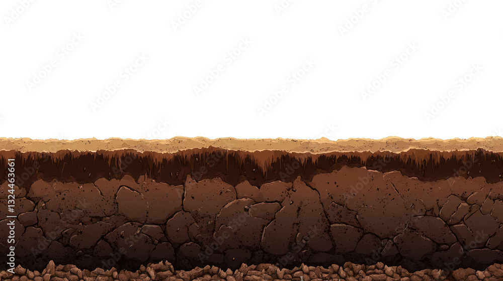 Ilustración de Stock Layers of Earth: Detailed cross-section reveals ...