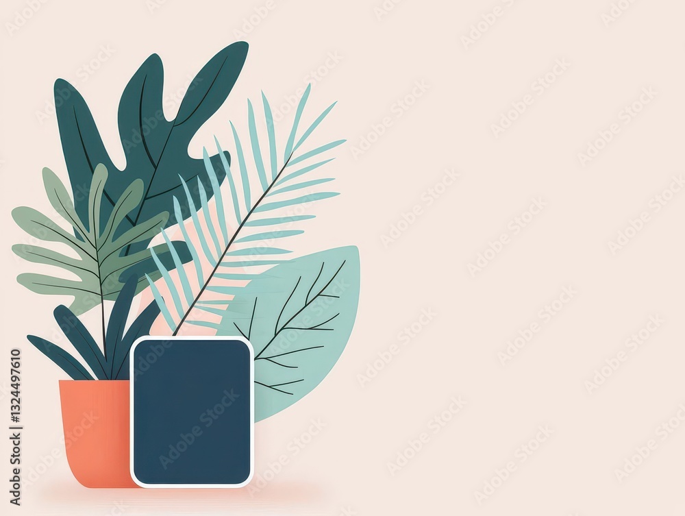 Flat design music streaming UI with smooth playback controls and gentle ...