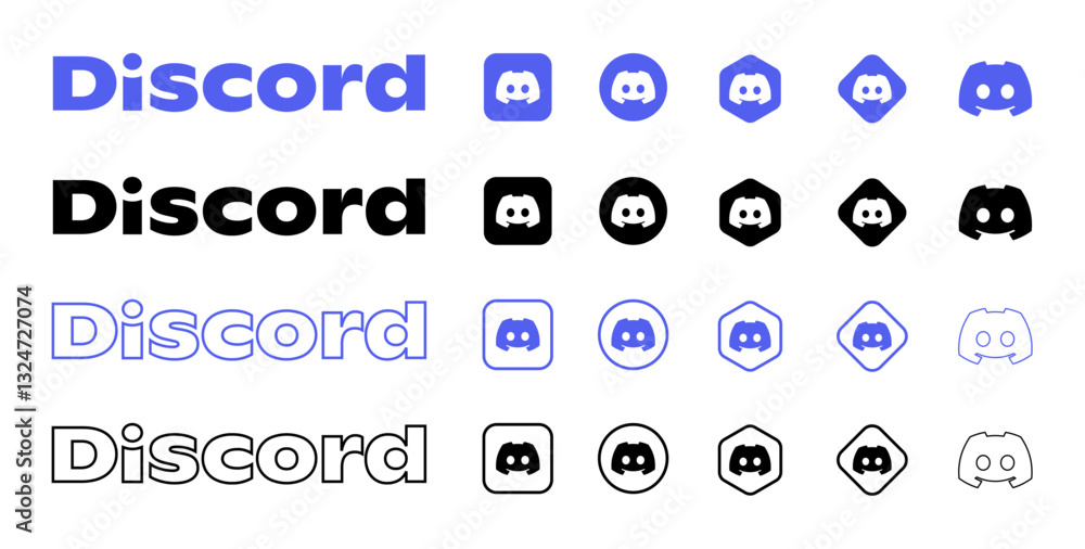 Vector de Stock Discord logo transparent PNG, Discord icon vector ...