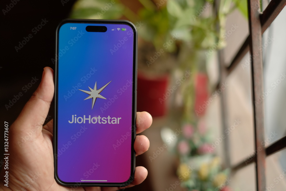 Jiohotstar app icon on Smartphone screen, JioHotstar is India's largest ...
