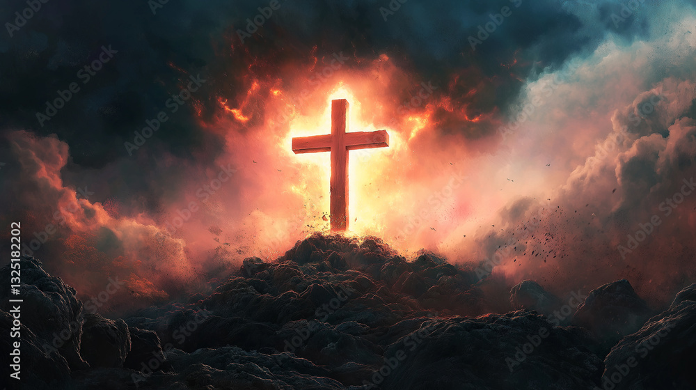 Jesus Christ cross people crucifix nail wood golgotha calvary. Roman ...