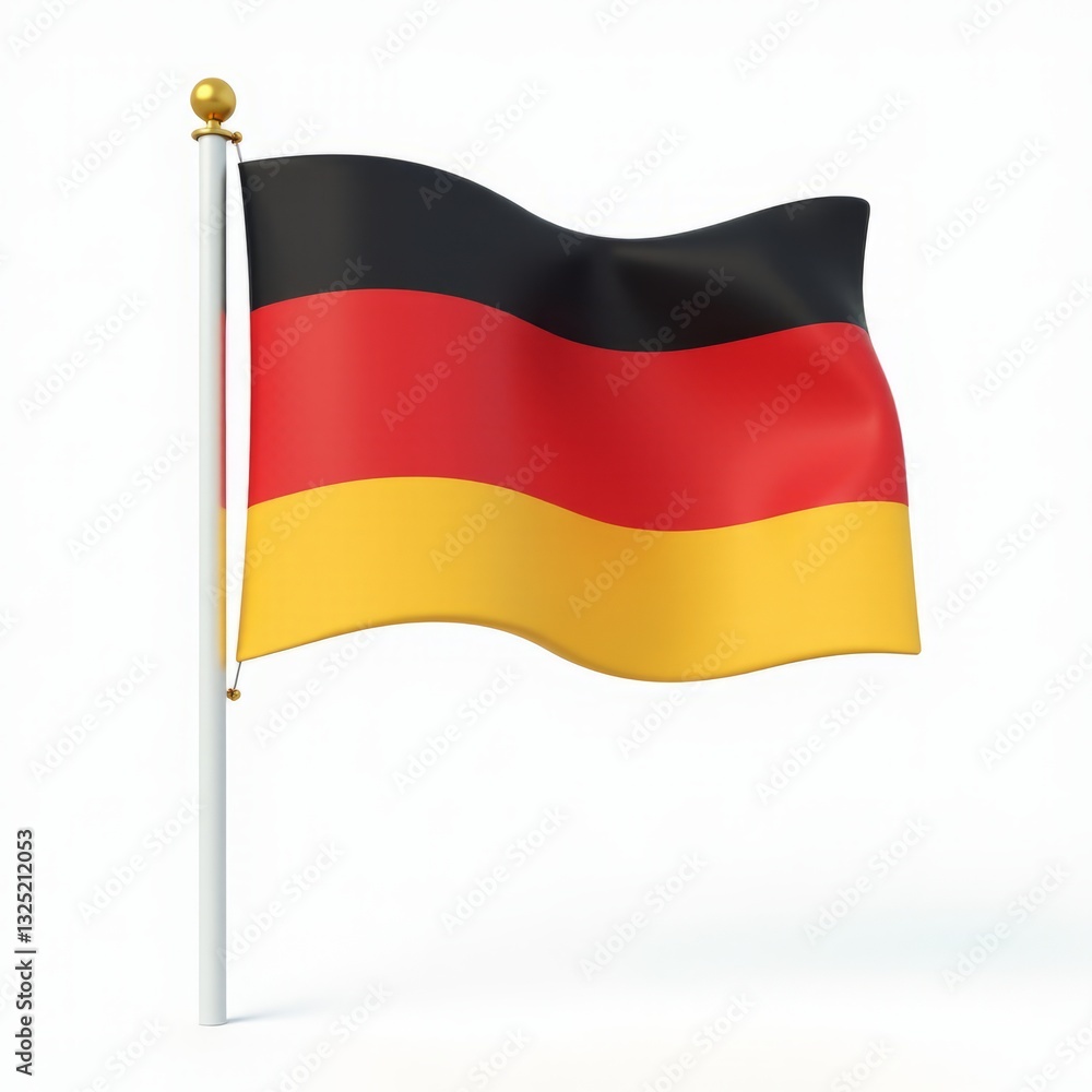 Flag of germany with no background transparent png flag on a flag pole ...