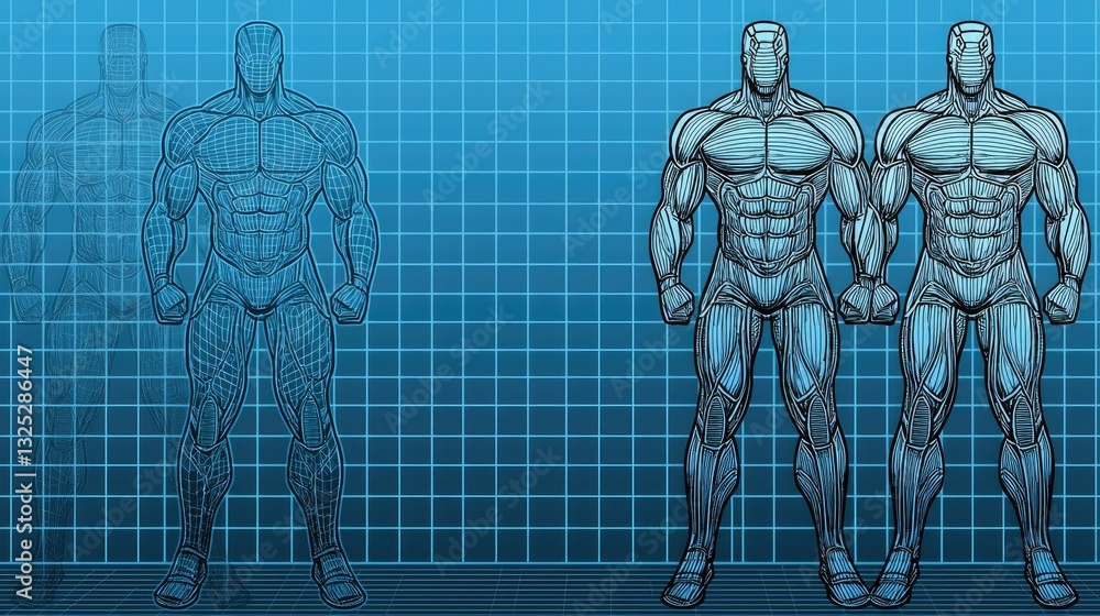 Anatomical Study Muscular humanoids, learning anatomy in education ...