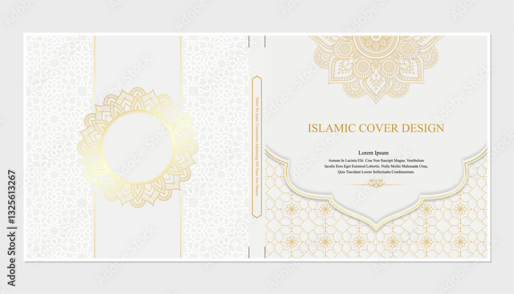 Arabic Islamic Style Book Cover Design with Arabic Pattern and ...