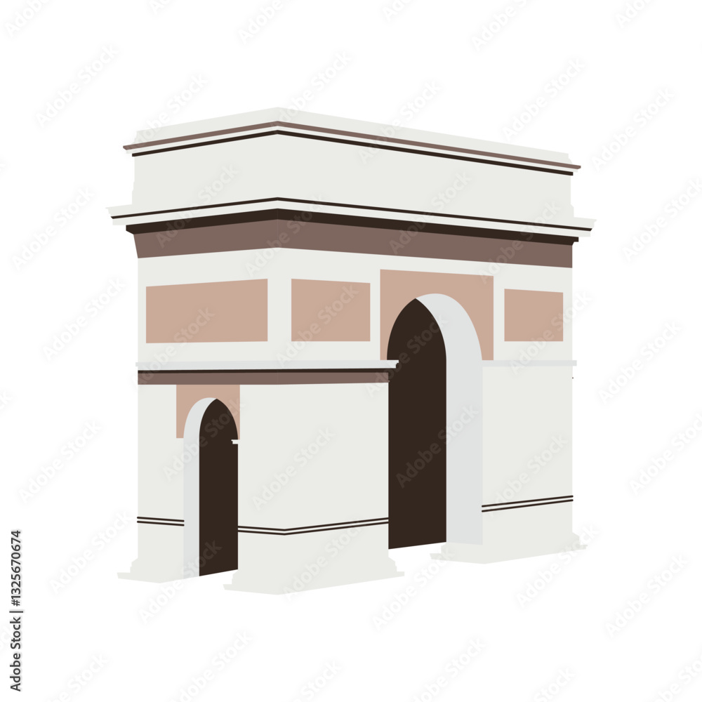 Arc de Triomphe isolated. Arc de Triomphe vector. Arc de Triomphe icon ...
