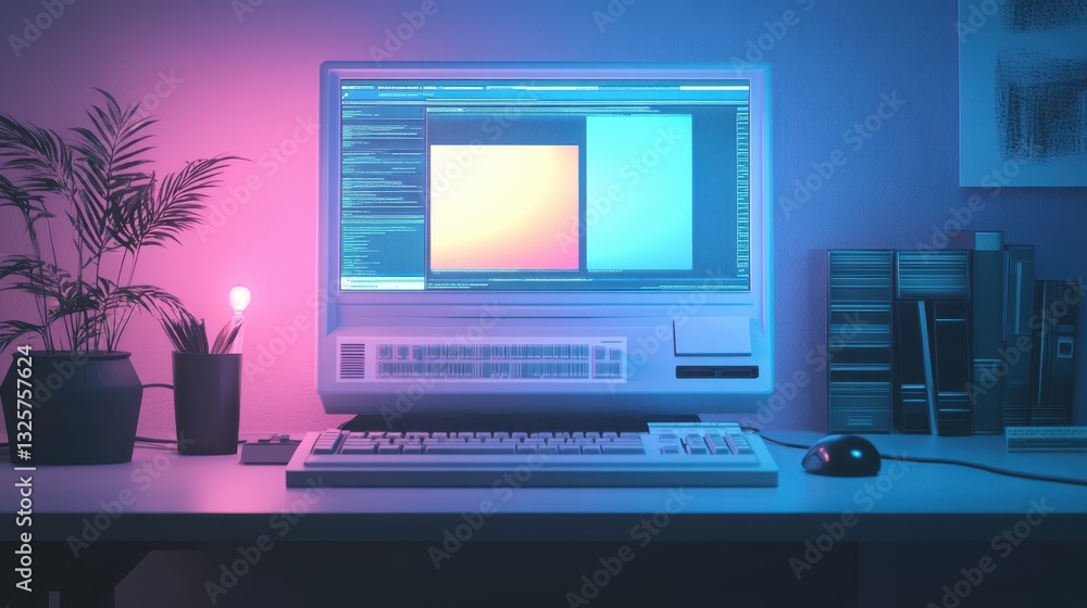 Retro old computer user interface,Pink Y2K computer window page and retro interface of PC ...
