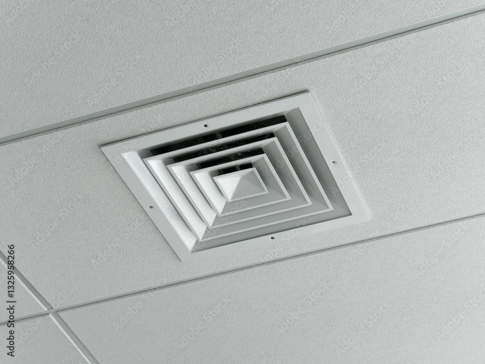 Ceiling socket for the ventilation duct of a cooling and heating system ...