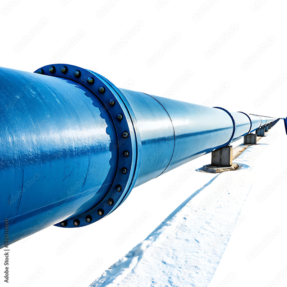 Large Industrial Pipeline – Isolated on White Background as Transparent ...