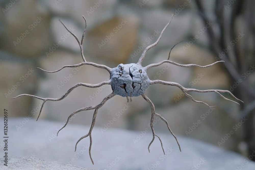 Educational animation depicting a detailed neuron model showcasing ...