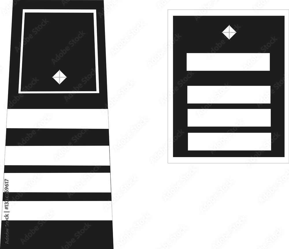 Galon de l'armée française, police nationale, corps de commandement ...