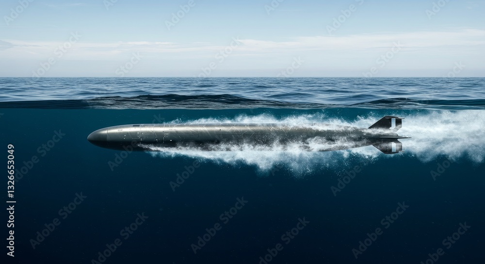 Torpedo Speed: Underwater Propulsion Photograph - A powerful torpedo ...