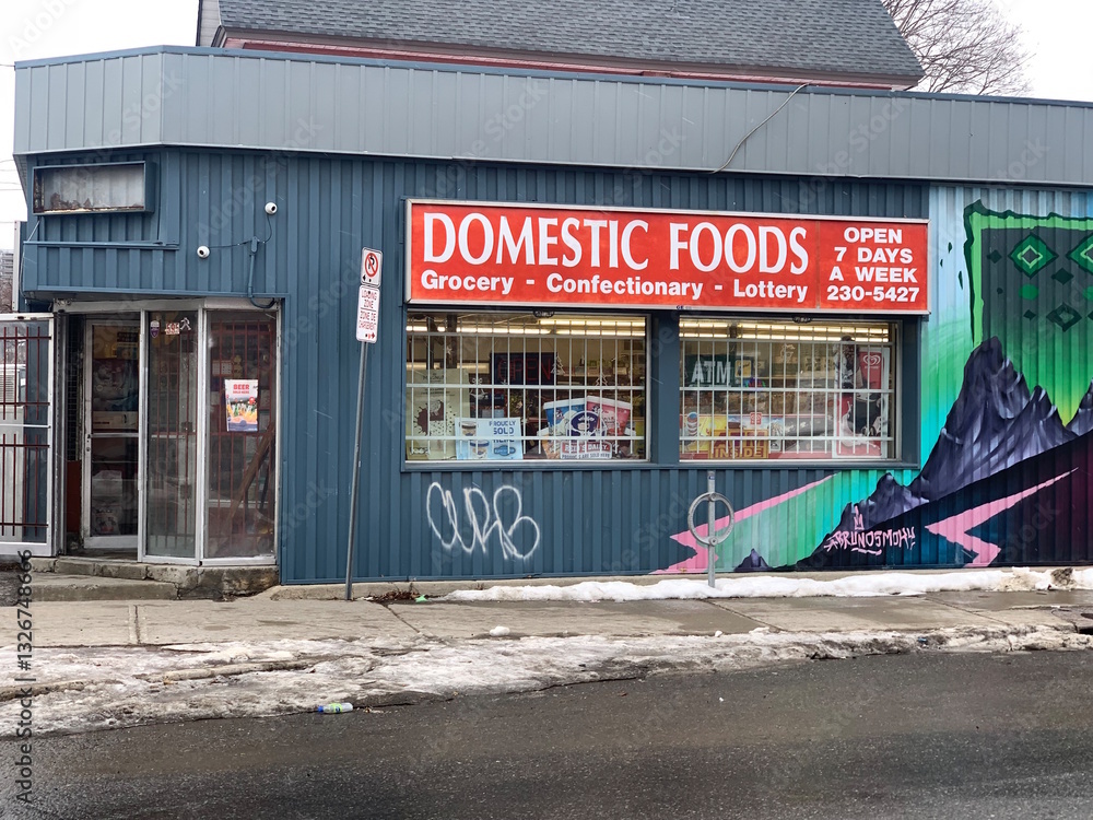 Ottawa, ON-March 06,2025: The storefront of Domestic Foods, a small ...