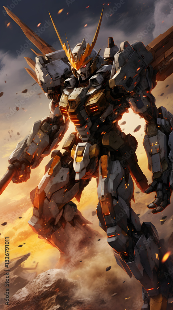 masterpiece,best quality,Gundam,Realistic,8K wallpaper,Ultra-high ...