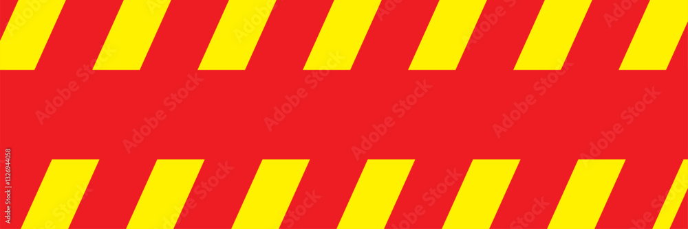 Yellow and black caution tape square frame, warning sign border ...