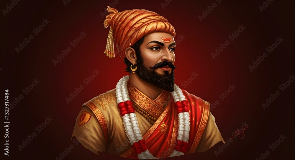 Chhatrapati Shivaji Maharaj king and founder of the Maratha Empire ...