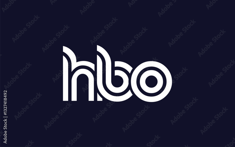 HBO Creative Unique Modern Letter Logo Design. Stylized logo featuring ...