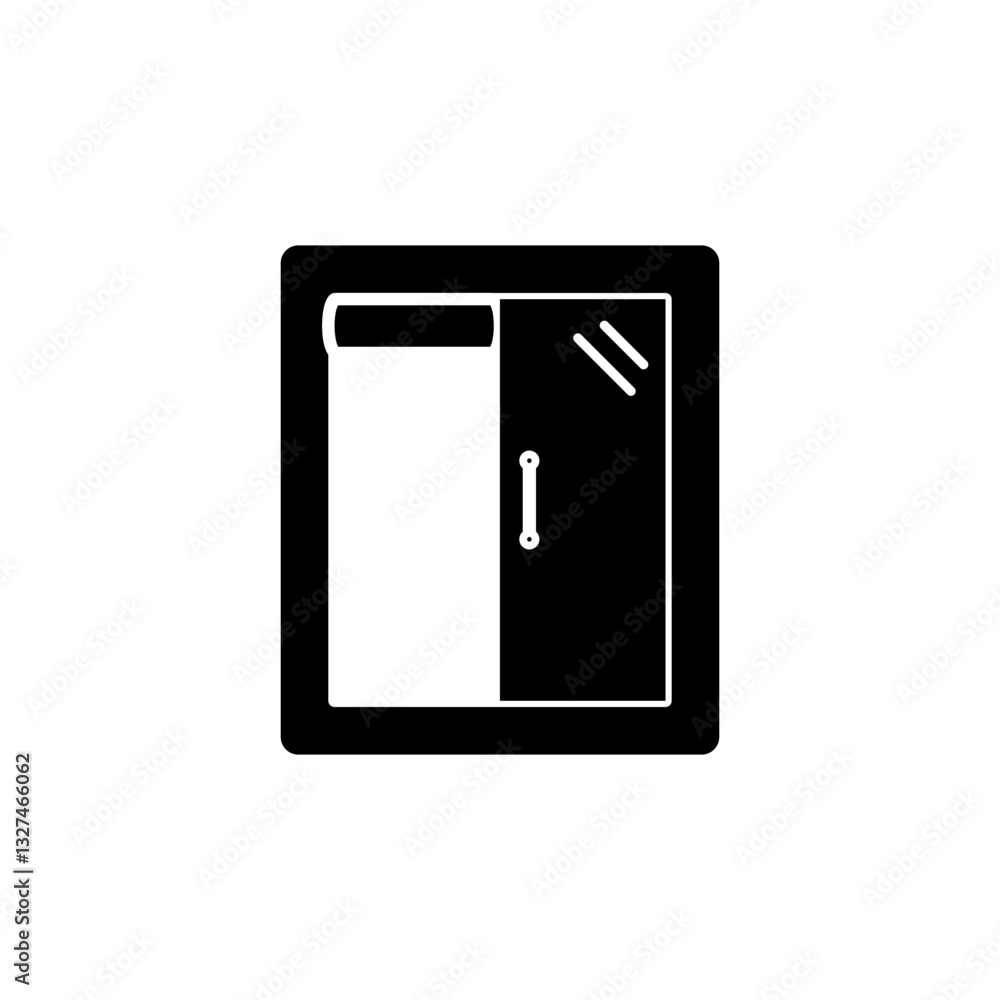 window icon, simple flat style, illustration, logo sign symbol ...