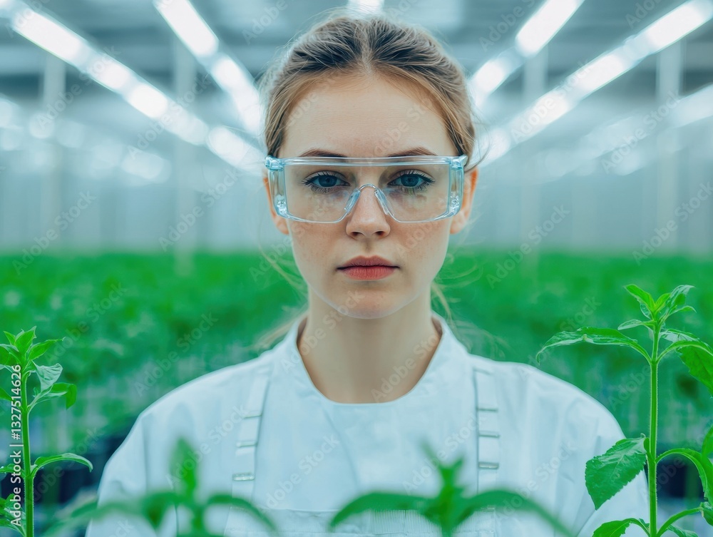 Innovative agricultural practices greenhouse facility portrait ...