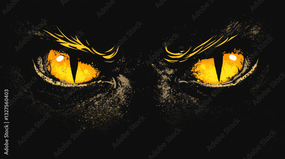 Cartoon eyes beast devil monster animals eyeballs of angry or scary ...