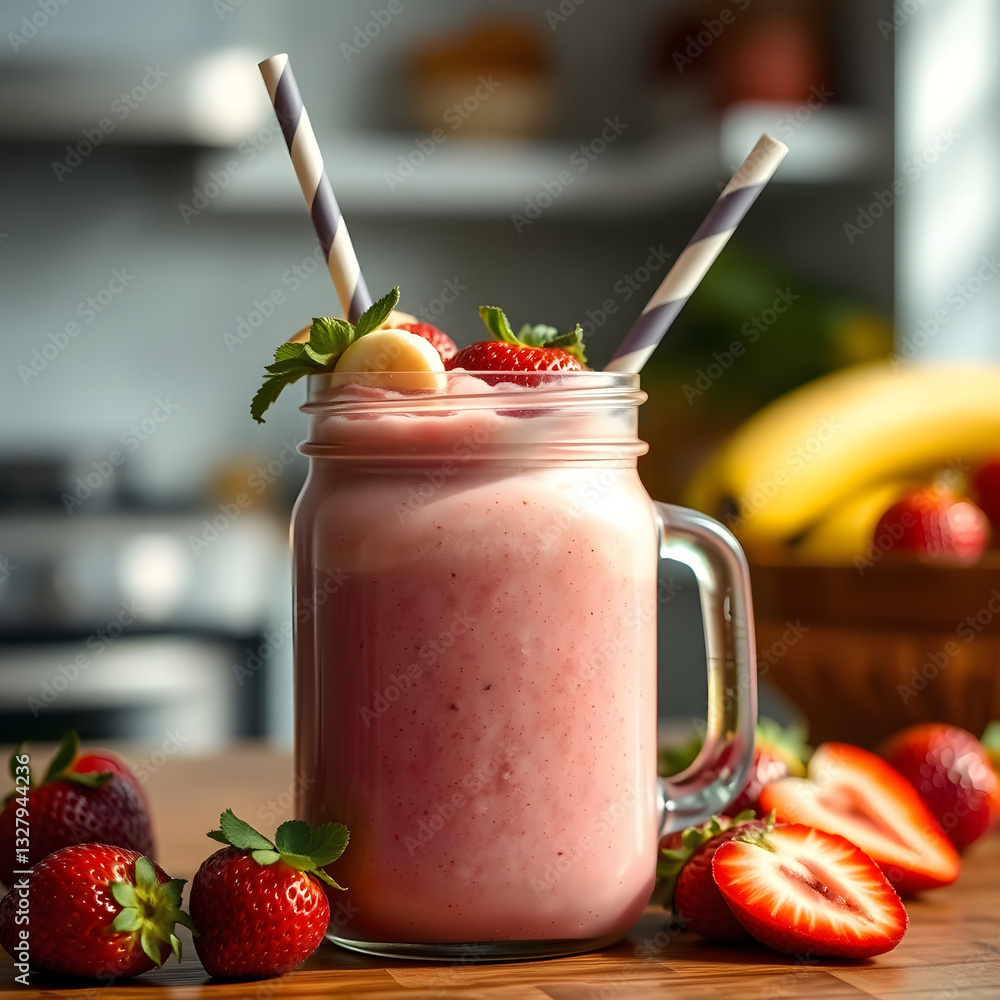 Ultra-realistic AI-generated Healthy Fruit Smoothie Images with Fresh ...