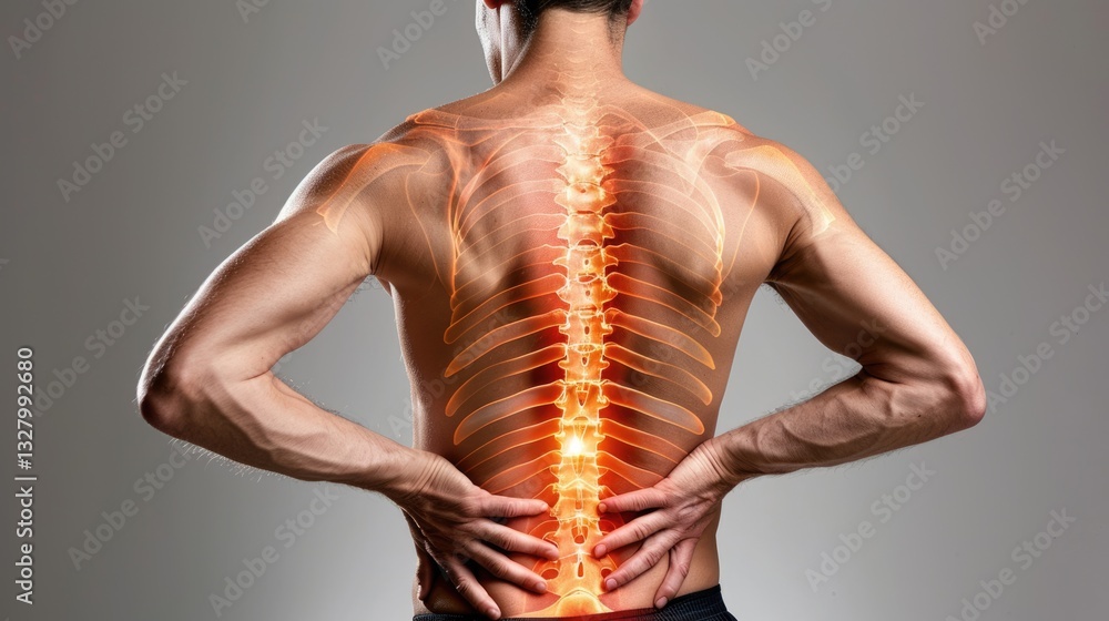Spinal column: posture imbalance, vertebrae strain, nerve compression ...