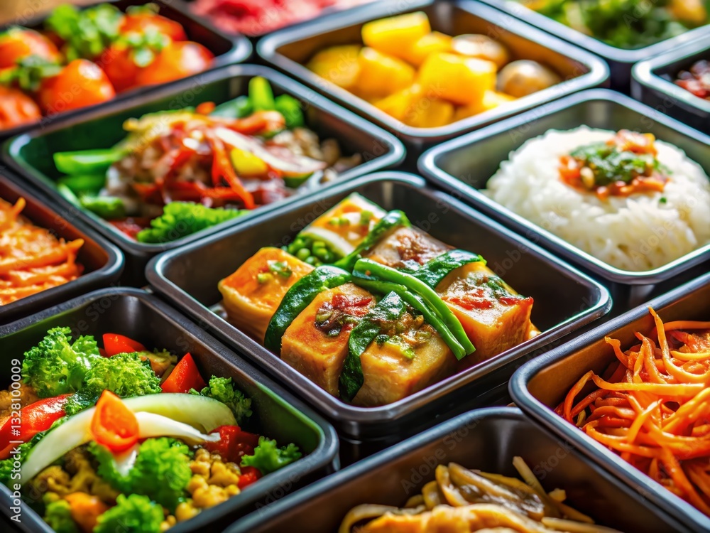 Miniature Korean Lunch Box: Bibimbap, Kimbap, and Side Dishes, Tilt ...