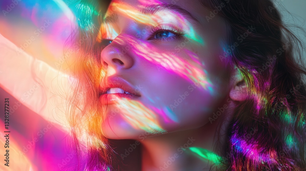 hologram background with a glitchy, pixelated texture, where digital ...