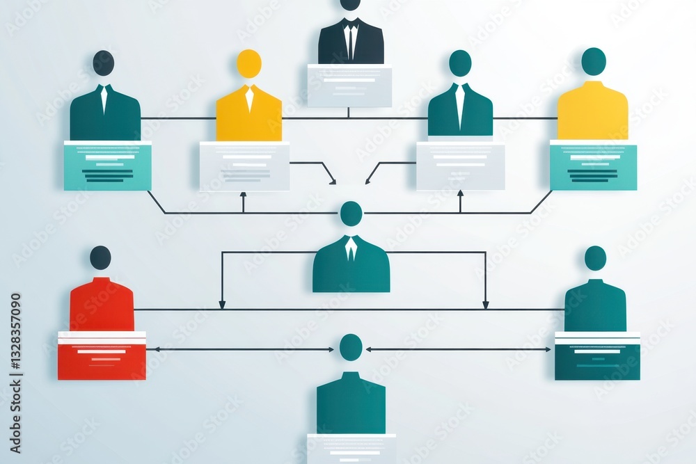 Stock-Illustration „Business organizational structure infographic ...