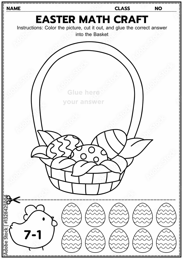 Engage kids with Easter-themed math crafts! Fun worksheets for ...