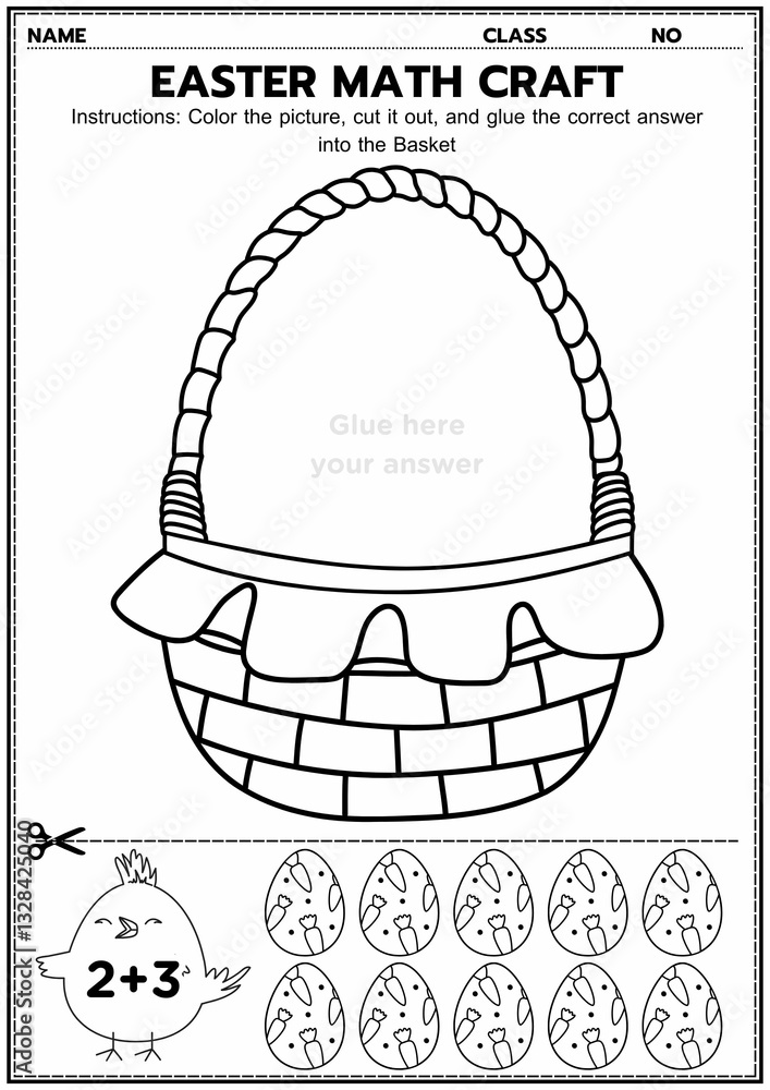 Engage kids with Easter-themed math crafts! Fun worksheets for ...