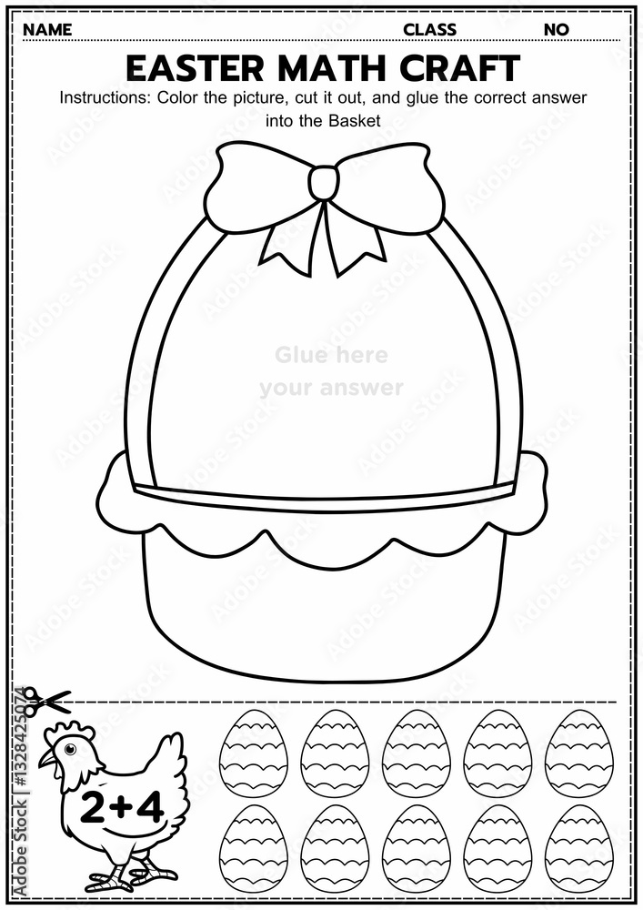 Engage kids with Easter-themed math crafts! Fun worksheets for ...