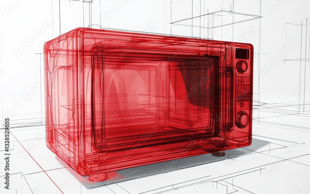 Microwave unit displayed with transparent design showcasing its ...