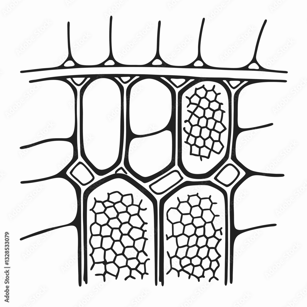 detailed plant cell structure diagram microscopic anatomy showing ...