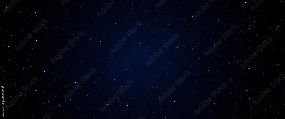Seamless loop of twinkling stars in a dark, starry night sky, glowing ...