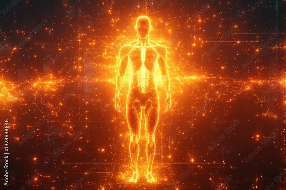 Anatomical Illustration of the Male Reproductive System with Vibrant ...