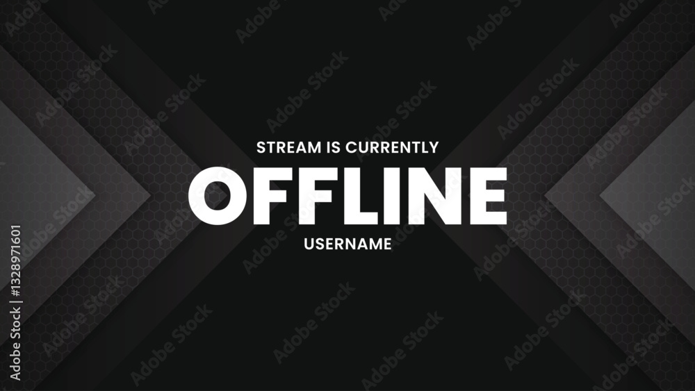 Offline streaming banner design. Modern gaming streaming overlay ...